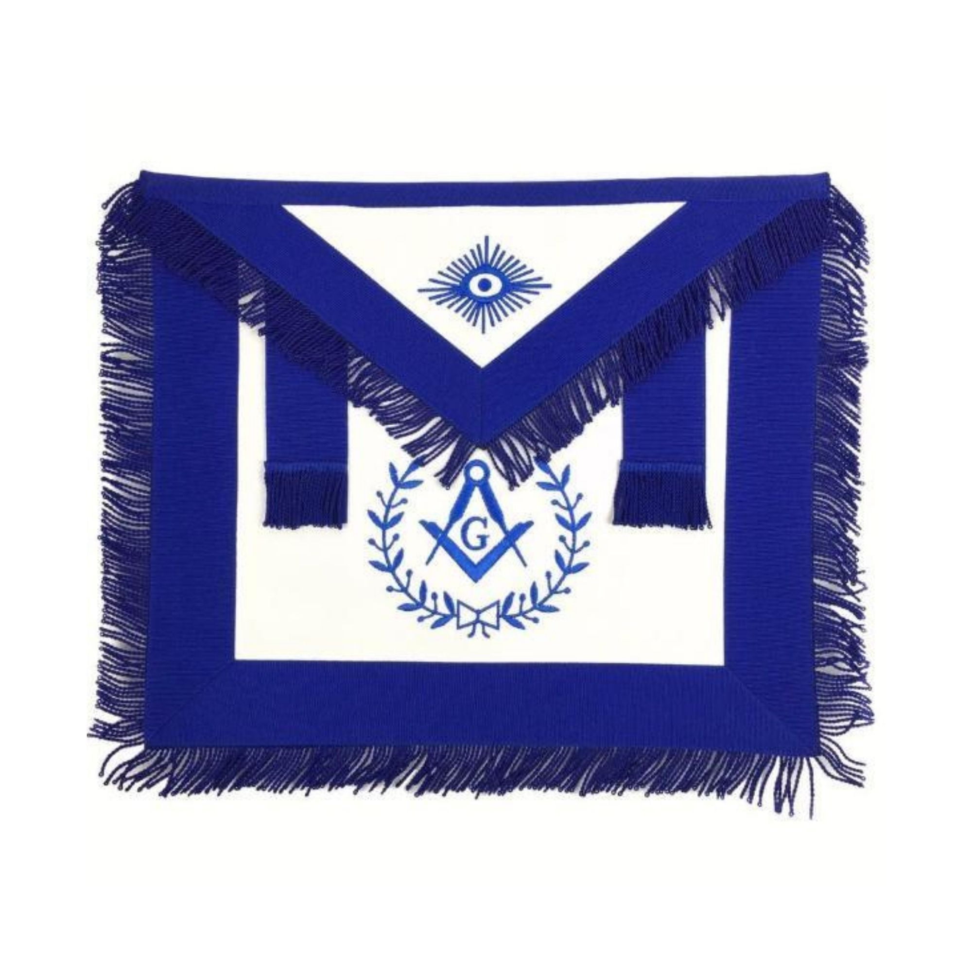 Master Mason Blue Lodge Apron – Navy Blue & White with Adjustable Belt ...