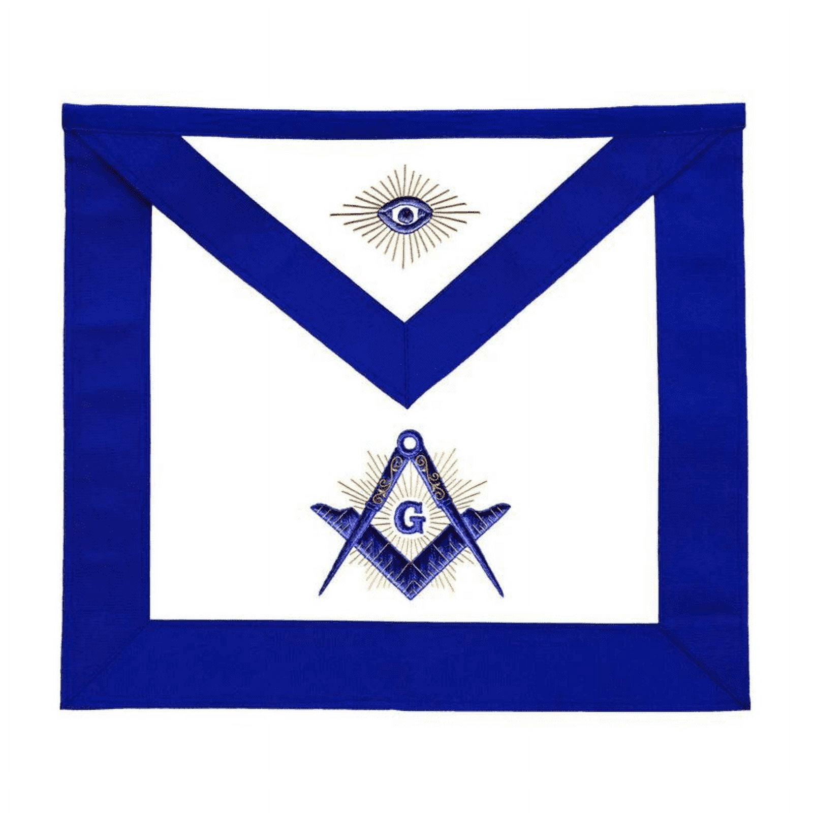 Master Mason Blue Lodge Apron – Royal Blue, Gold Embroidery, Radiant G ...