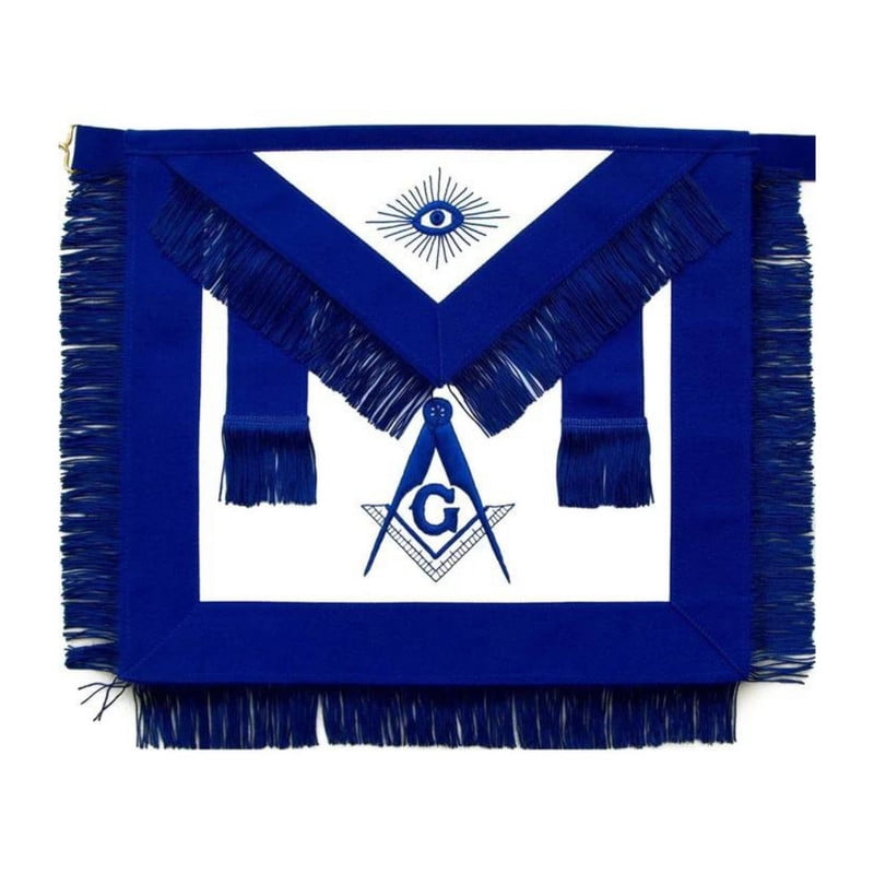 Master Mason Blue Lodge Apron – Royal Blue with Elegant Fringe, Masonic ...