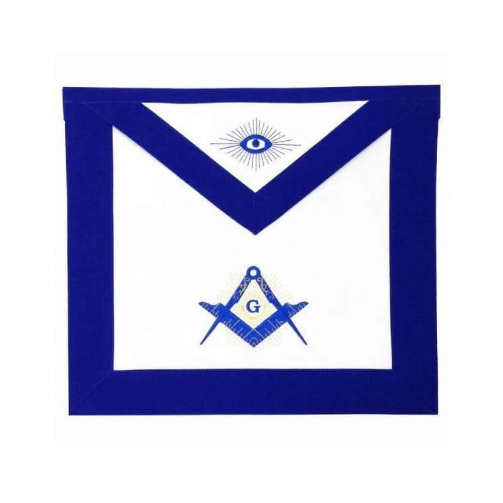 Master Mason Blue Lodge Apron - White & Blue Square & Compass G ...