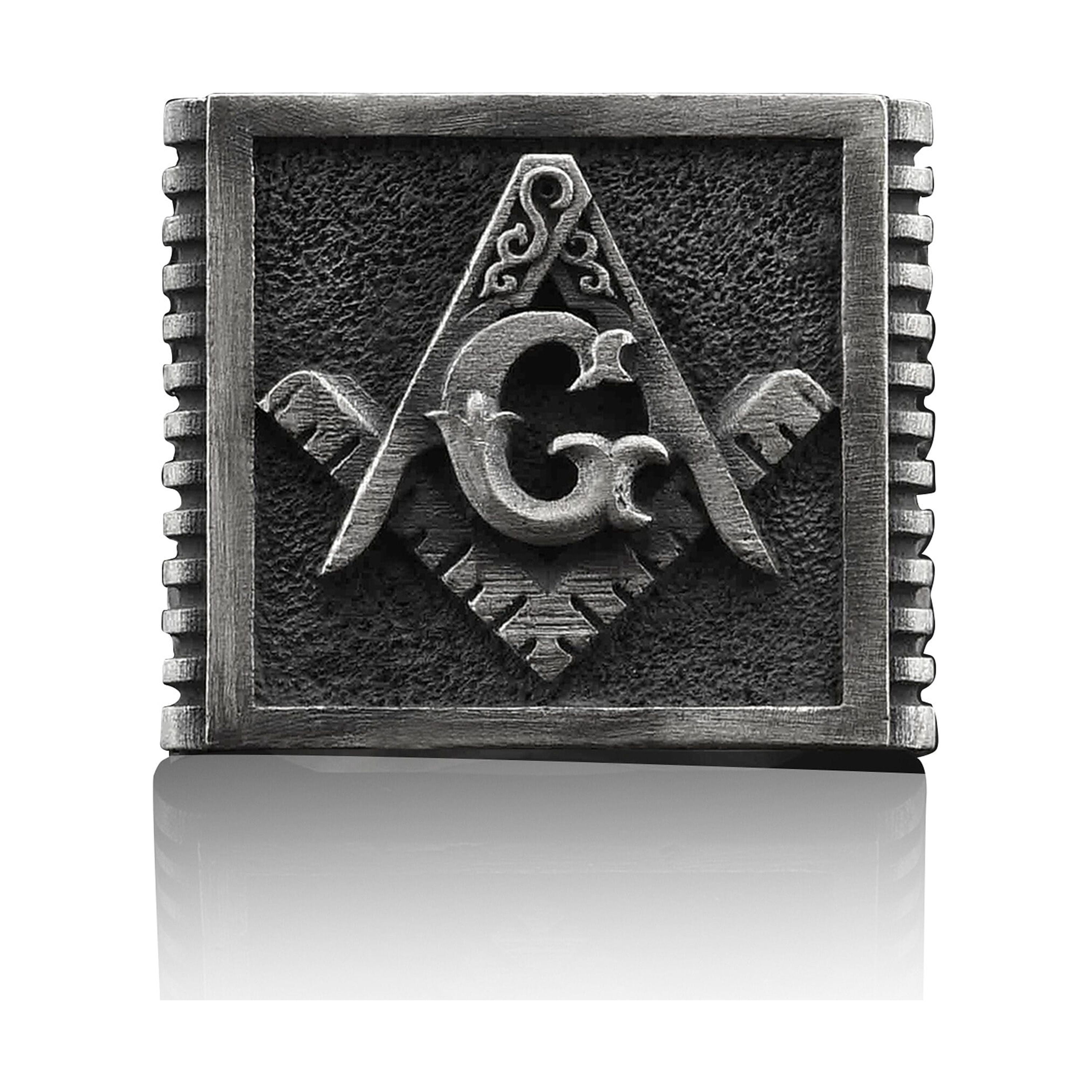 Master Mason Handmade Sterling Silver Men Ring Freemason Symbol Men Ring Masonic Symbol Silver