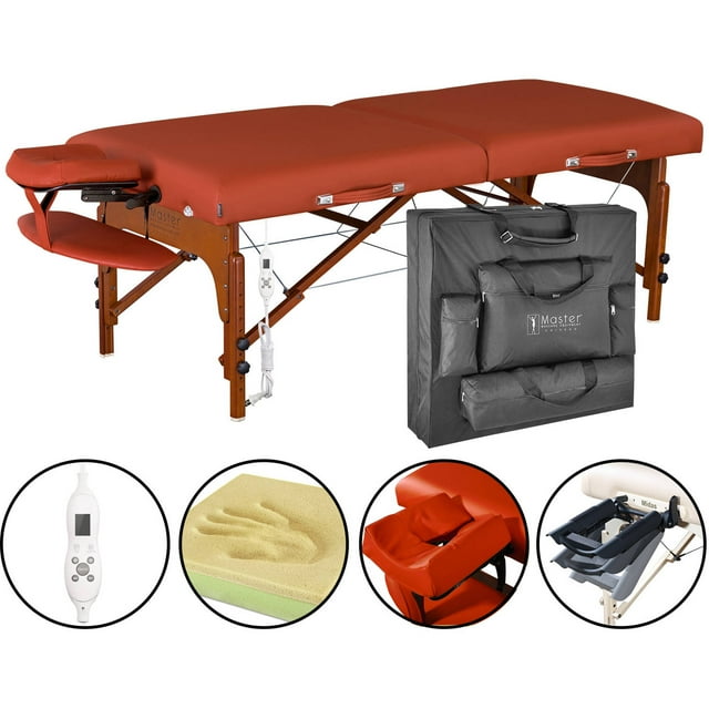 Master Massage Santana Therma Top Memory Foam Portable Massage Table ...