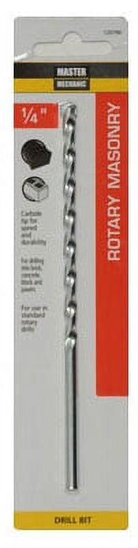 Master Mechanic 1/4" x 6" Extra Length Masonry Drill Bit, Each ...