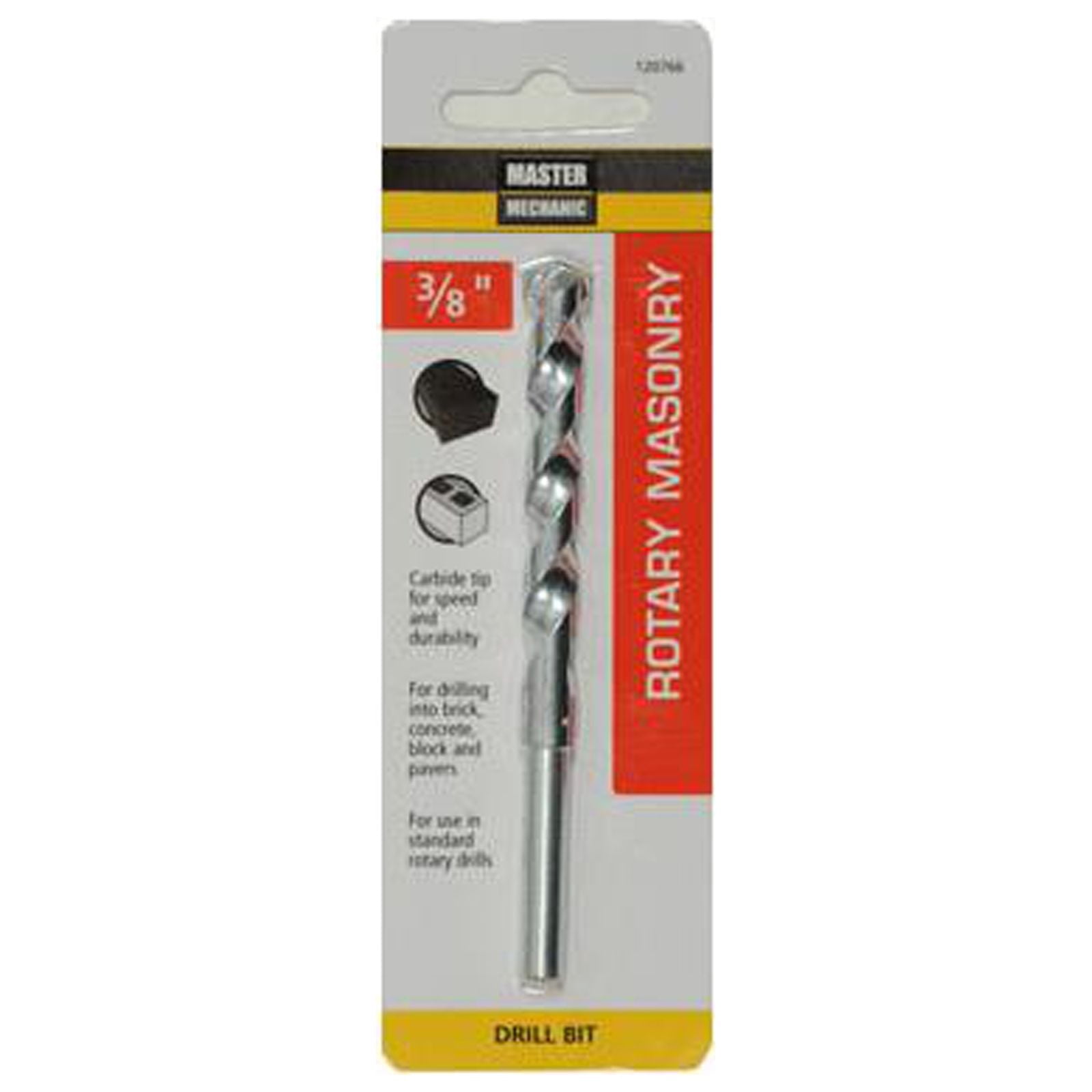 Master Mechanic 120766 Masonry Drill Bit, 3/8 x 4-In. - Quantity 5 ...