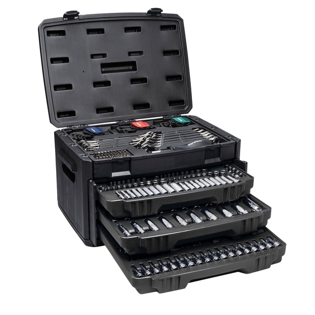 Master Mechanic 205 Piece Mechanics SAE Metric Socket & Tool Set with ...