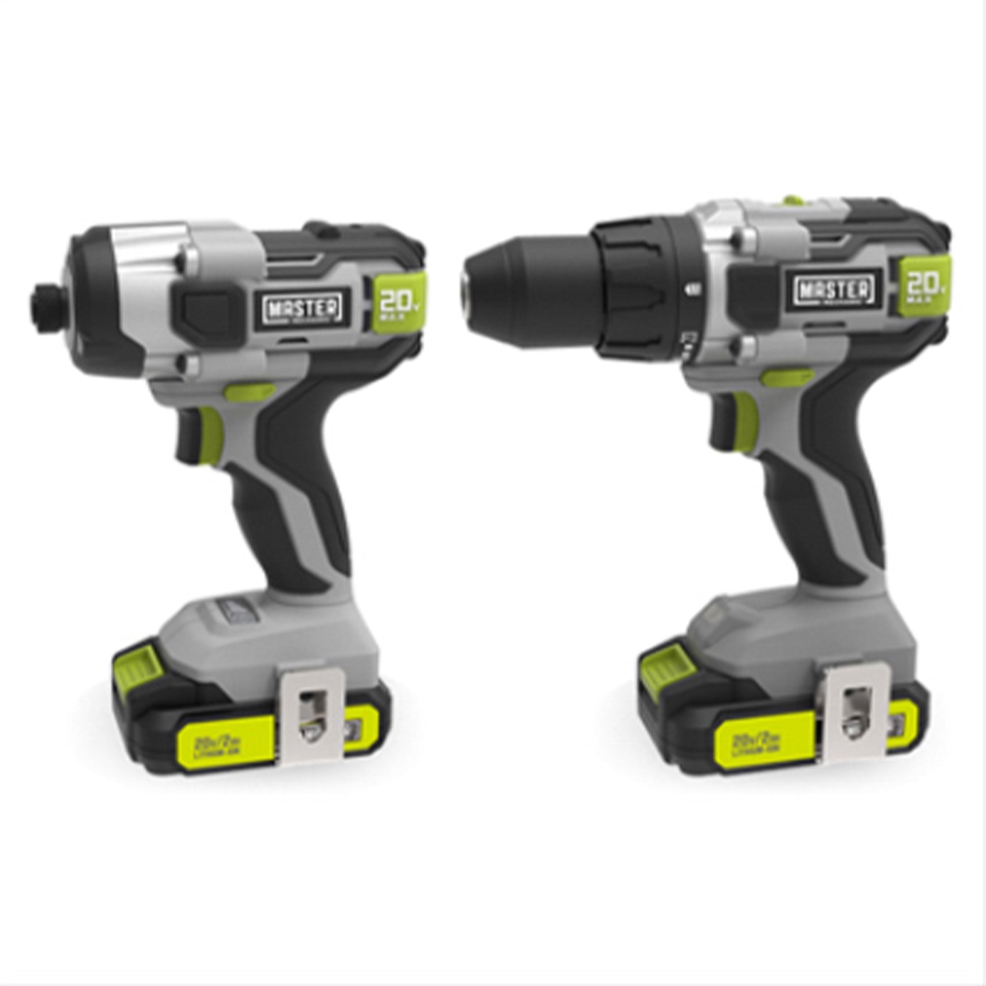Master Mechanic, Cordless Drill and Impact Driver, 20V Combo Kit ...