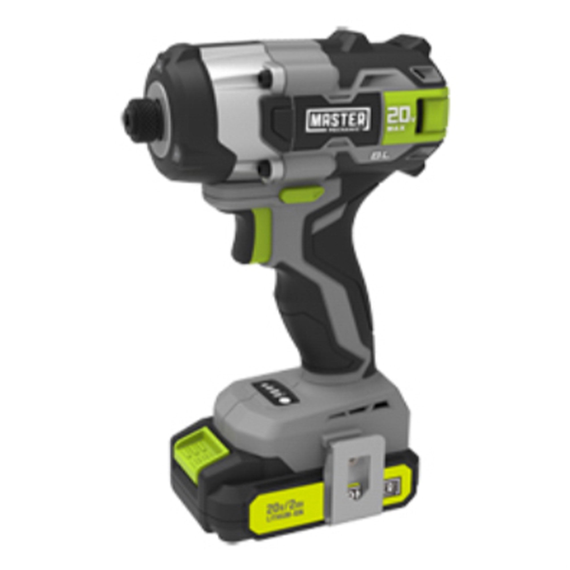 Master Mechanic 20V Compact Cordless Impact Driver Kit with Brushless ...