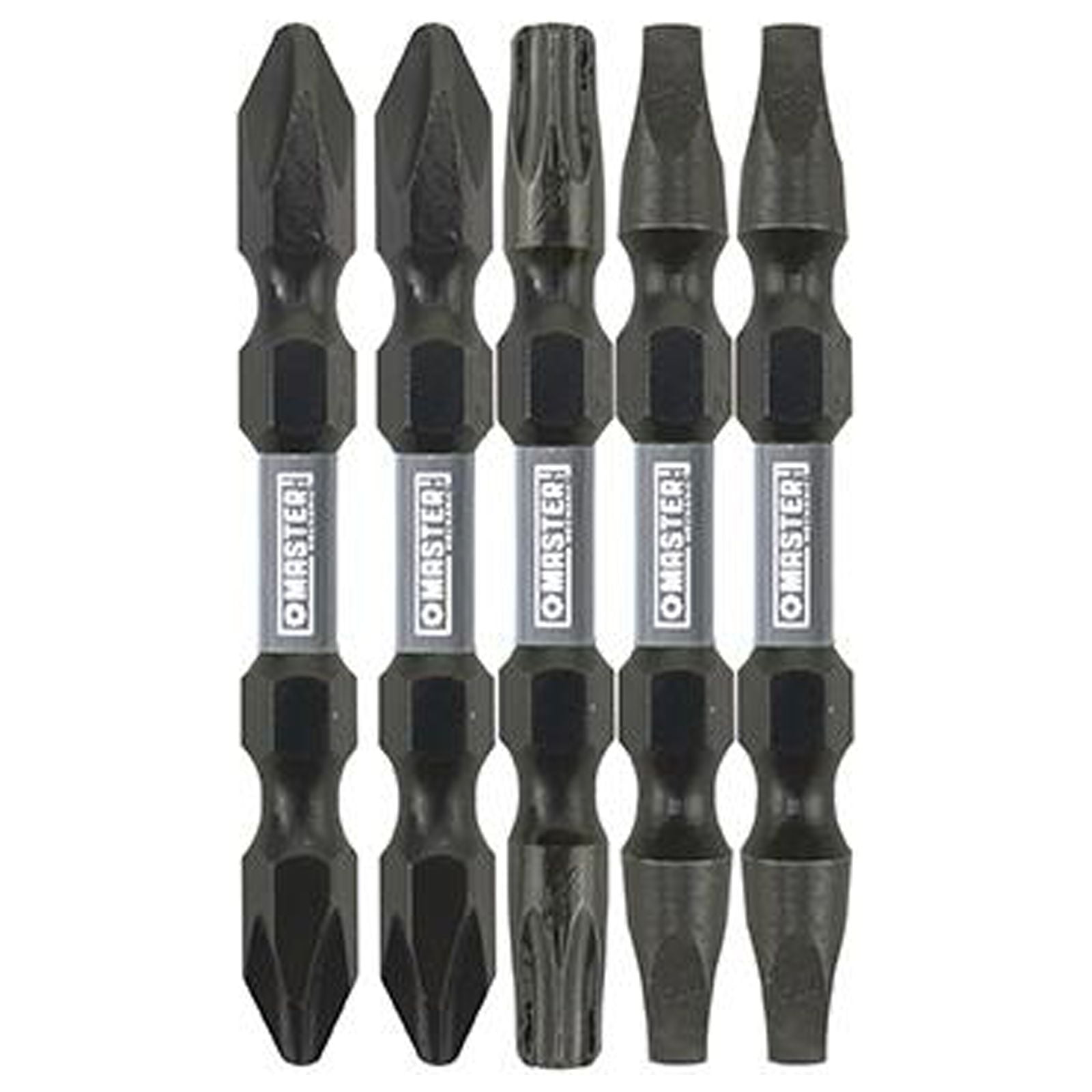 Master Mechanic 255383 Double End Impact Screwdriver Bit, Assorted, 5 ...