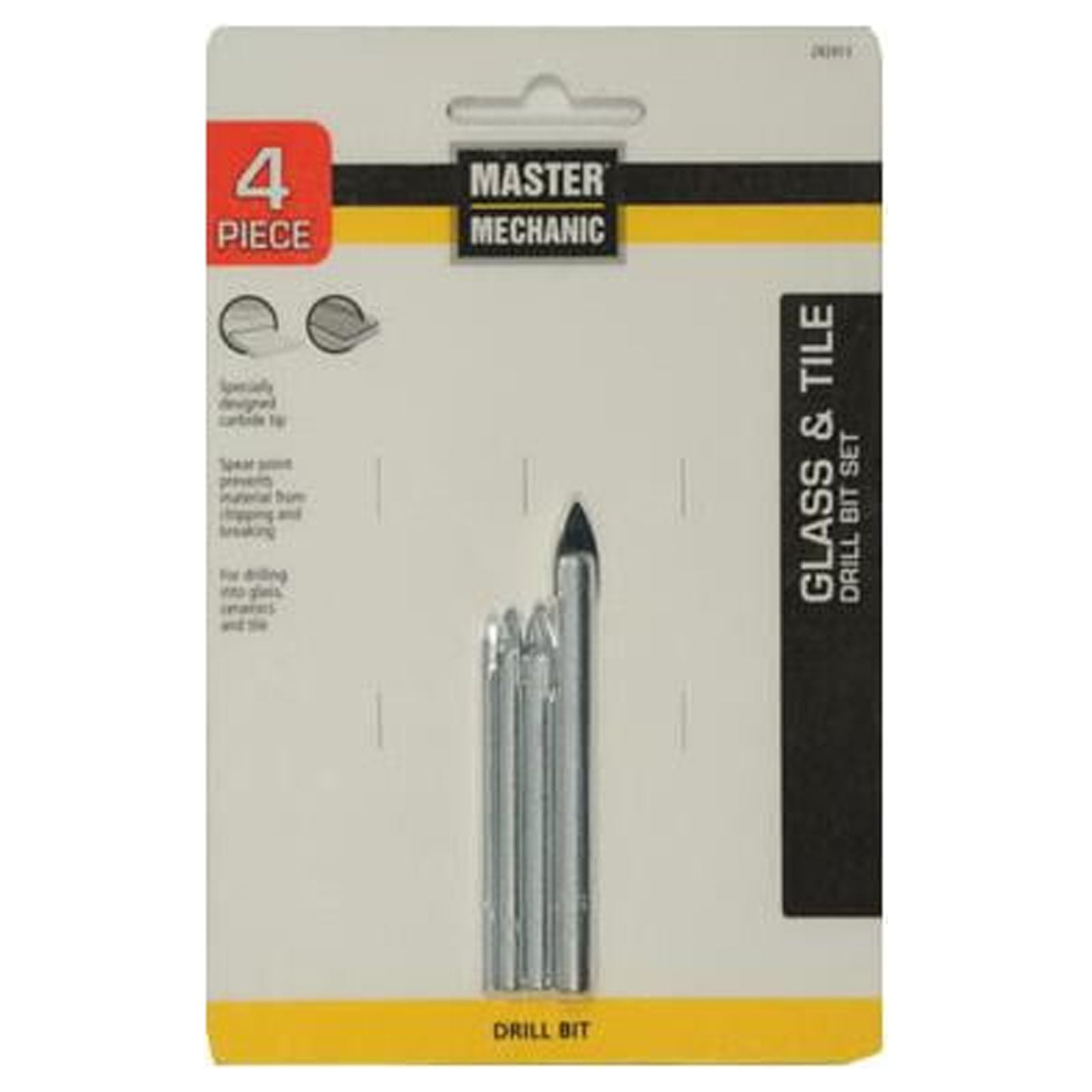 Master Mechanic 282913 4-Pc. Glass & Tile Drill Bit Set - Quantity 5 ...