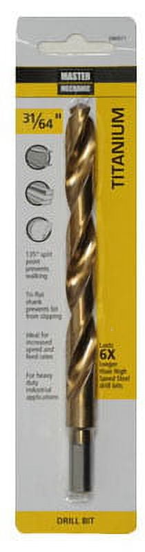 Master Mechanic 286971 31/64 x 5-7/8-In. High-Speed Steel Drill Bit ...