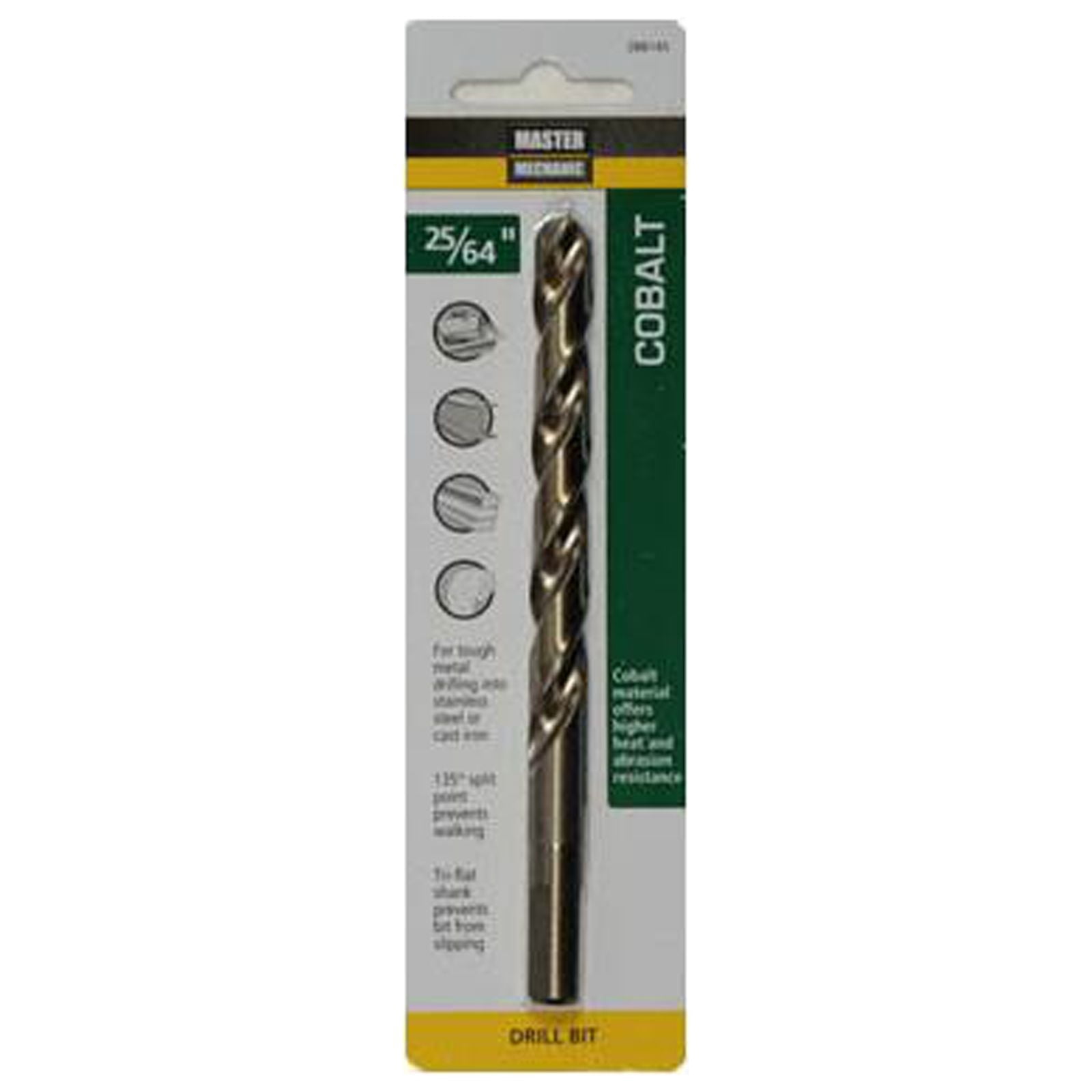 Master Mechanic 288145 25/64 x 5-1/8-In. Cobalt High-Speed Drill Bit ...
