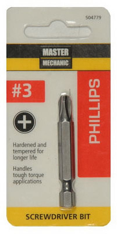 Master Mechanic #3 Phillips Screwdriver Bit, Each - Walmart.com
