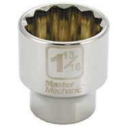 Master Mechanic TV0901438 90-Pc. Mechanics SAE/Metric Socket Tool Set, 1/4 & 3/8 In. Drive ...