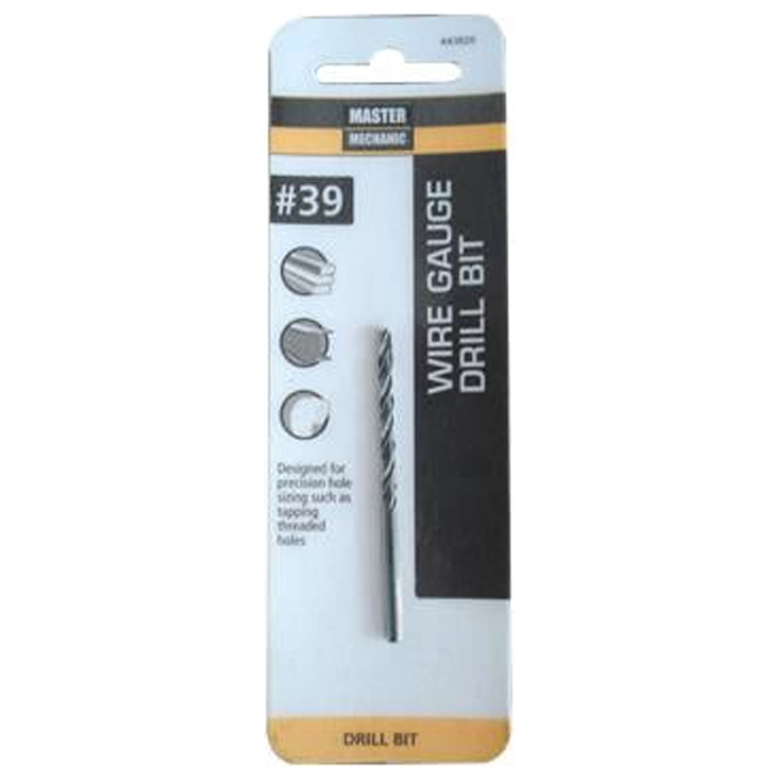 Master Mechanic 443820 #39 2-3/8-In. Wire Gauge Drill Bit, Black Oxide ...