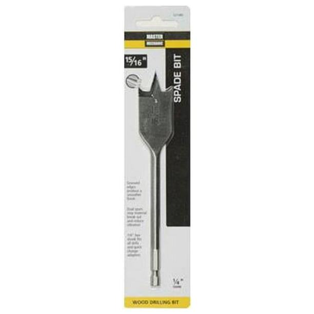 Master Mechanic 521085 Wood Boring Spade Drill Bit, 15/16-In ...