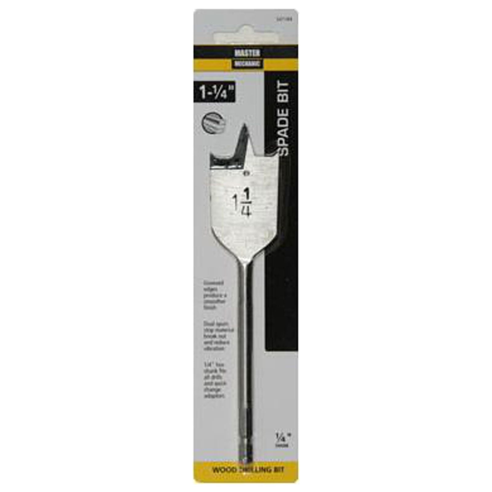 Master Mechanic 521164 Wood Boring Spade Drill Bit, 1-1/4-In ...