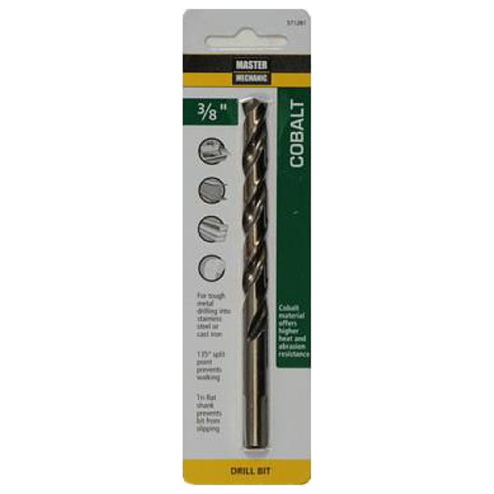 Master Mechanic 571281 3/8 x 5-In. Cobalt High-Speed Drill Bit ...