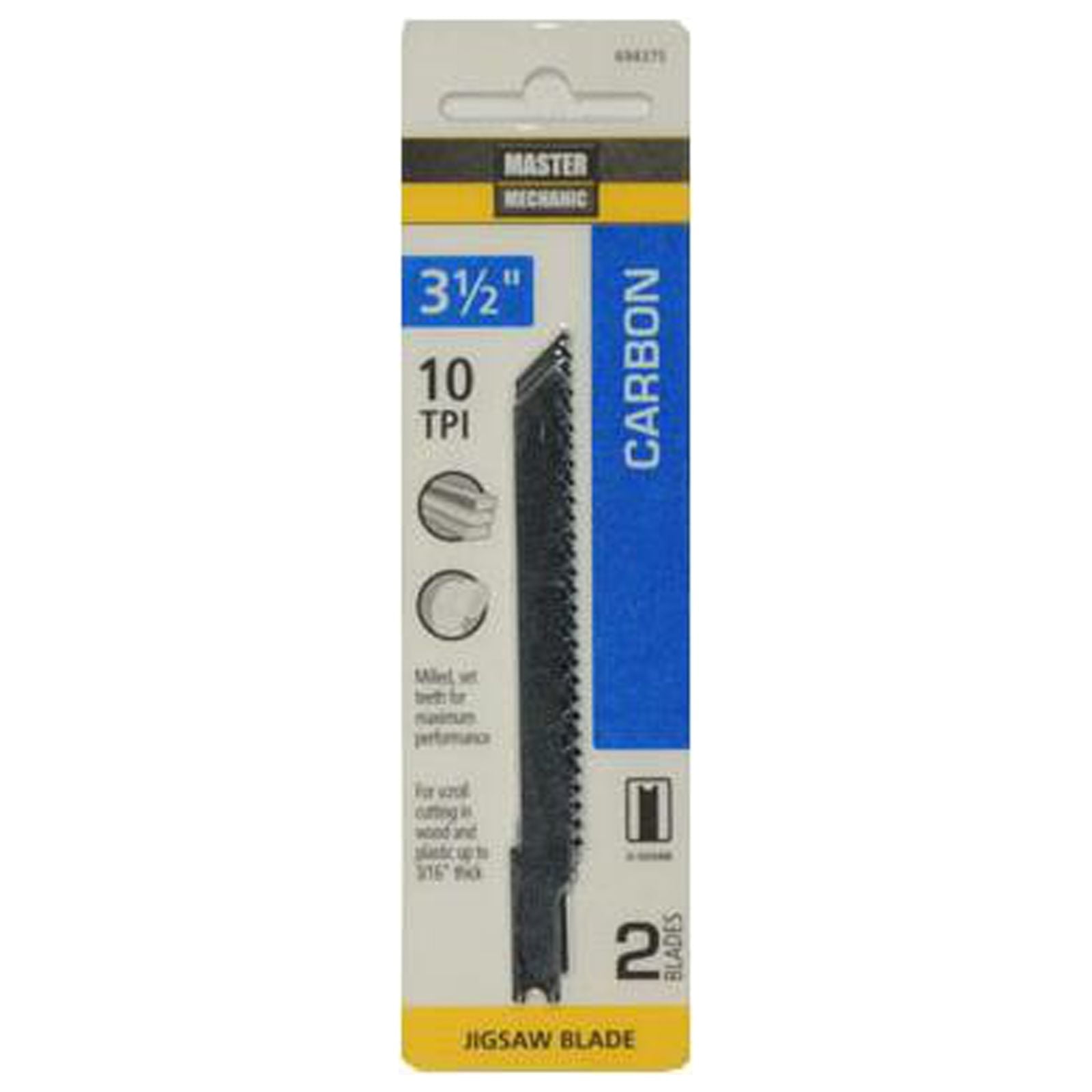 Master Mechanic 694375 Carbon Jigsaw Blade, 3.5-in., 10-TPI, 2-Pk ...