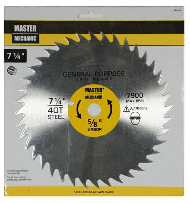 Master Mechanic, 7-1/4", 40 Tooth, Combination & Rip Circular Saw Blad ...