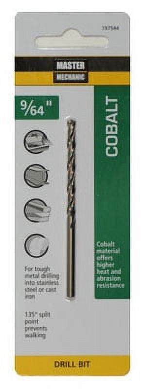 Master Mechanic 9/64 x 2-7/8-In. Cobalt High-Speed Drill Bit - Walmart.com
