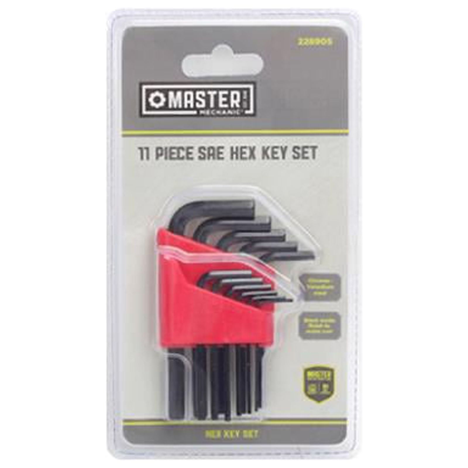 Master Mechanic GS050802 11-Pc. SAE Hex-L Key Set, Short Arm - Quantity ...