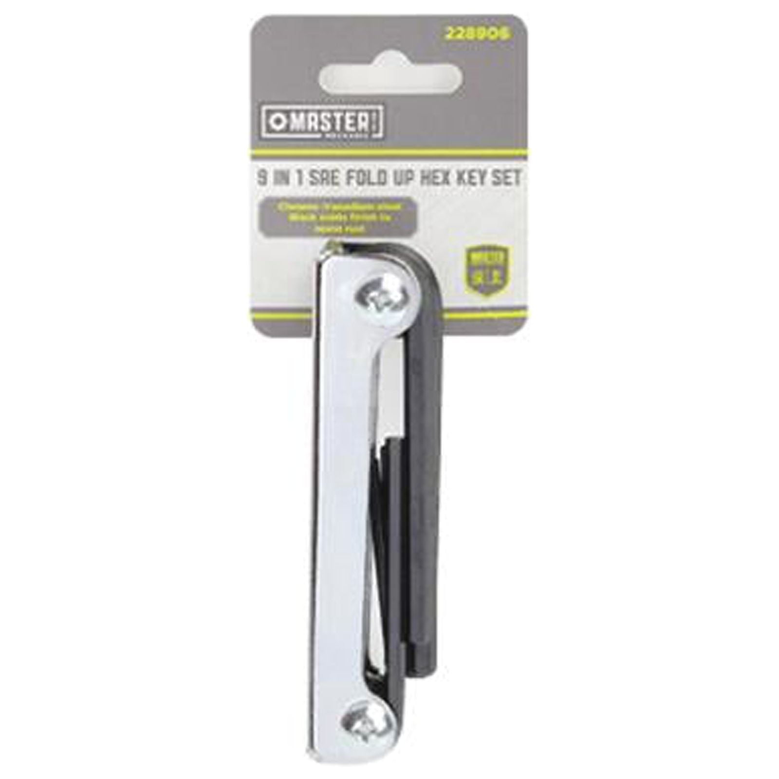 Master Mechanic GS050804 SAE Hex Key Set, Fold-Up, 9-In 1 - Quantity 6 ...