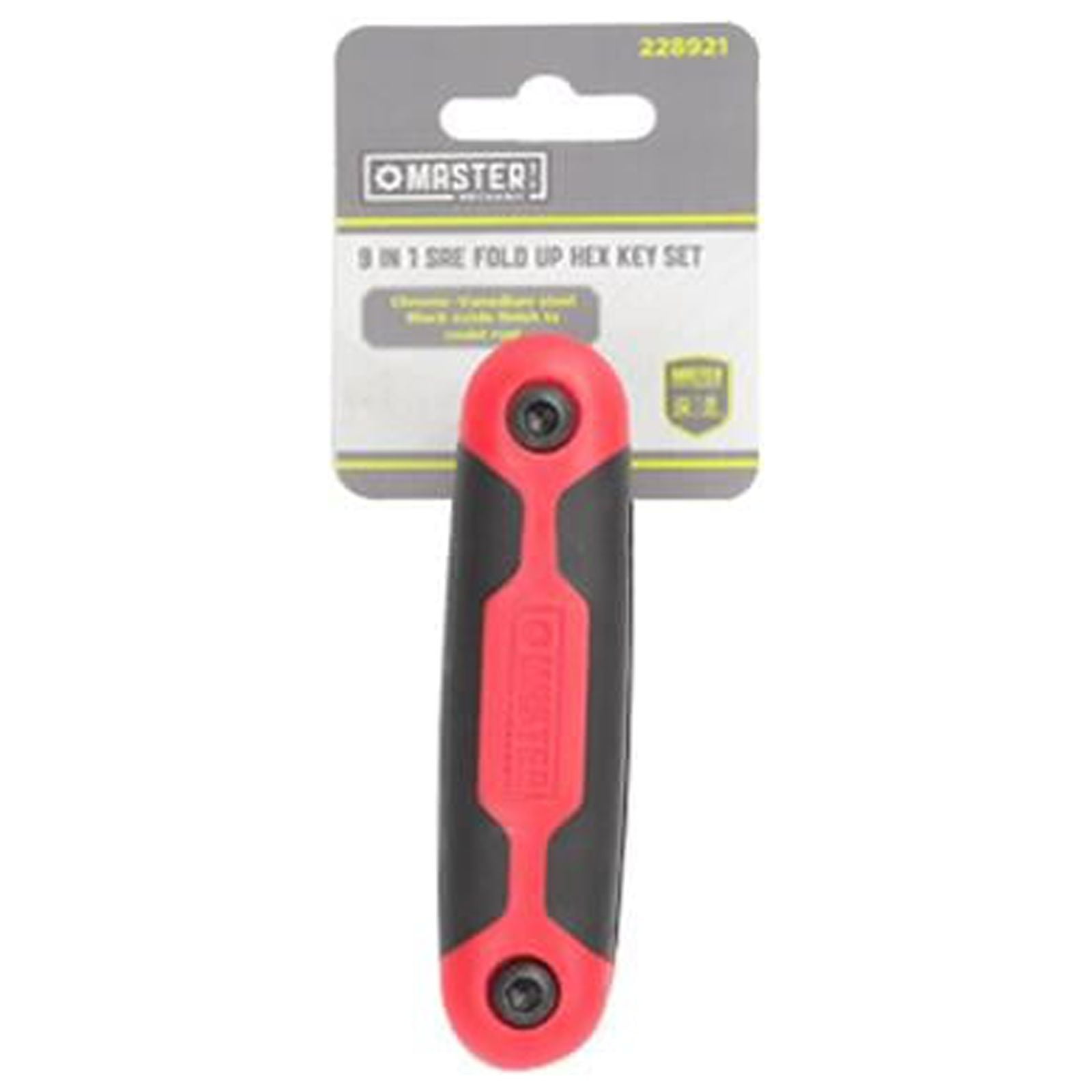 Master Mechanic GS050815 9-In-1 SAE Hex Key Set, Medium, Plastic, Fold ...