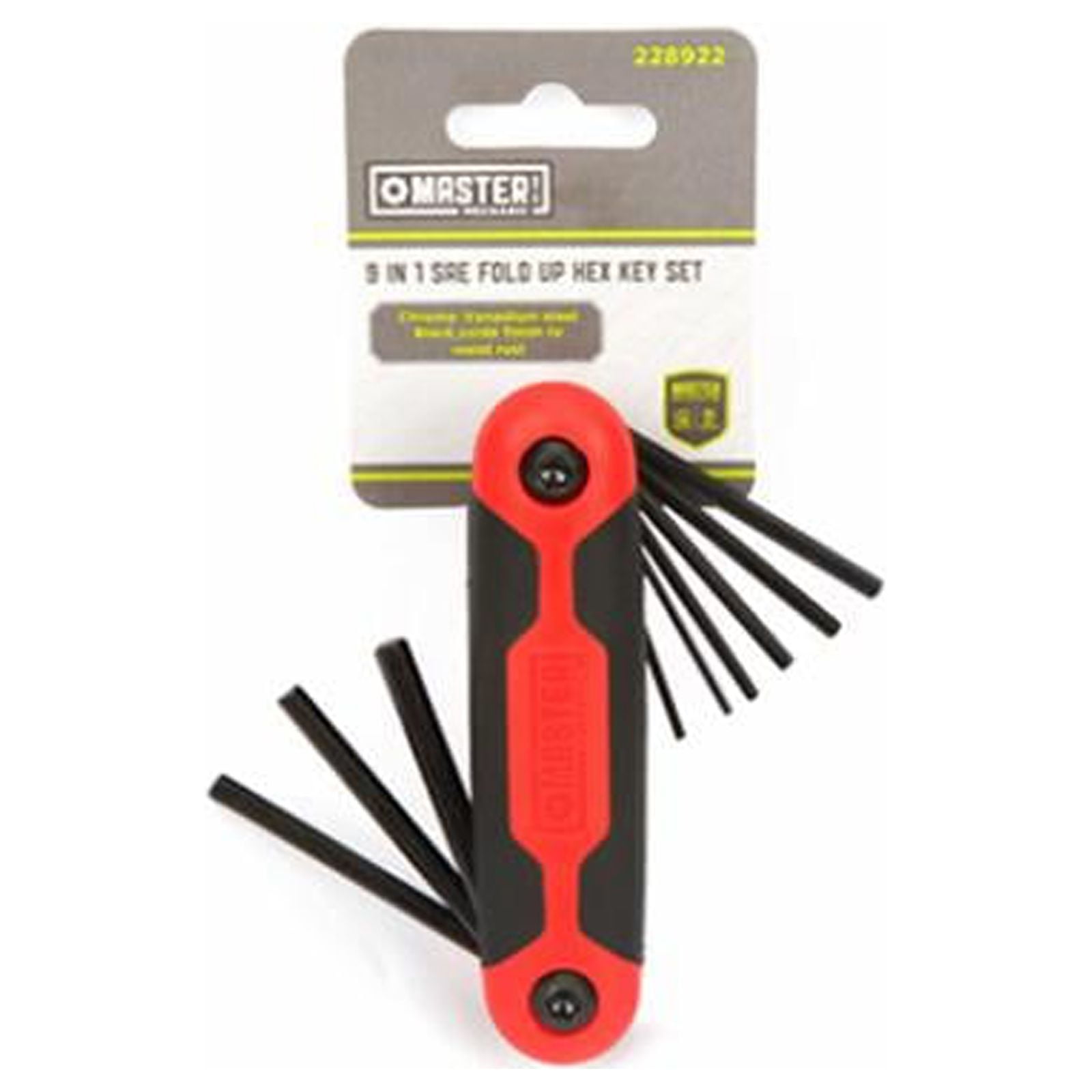 Master Mechanic GS050816 9-In-1 SAE Hex Key Set, Small, Plastic, Fold ...