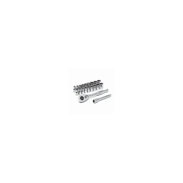 Master Mechanic TV0901438 90-Pc. Mechanics SAE/Metric Socket Tool Set, 1/4 & 3/8 In. Drive ...