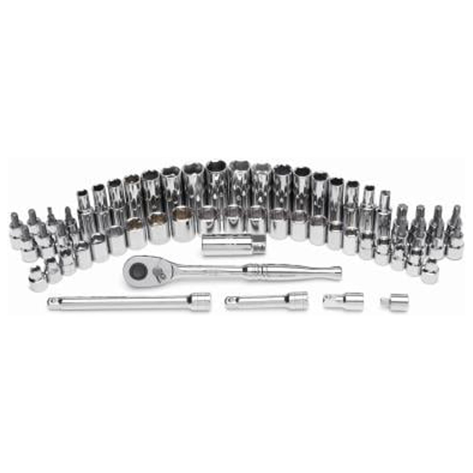 Master Mechanic TV060389 60-Pc. Mechanics SAE Socket Tool Set, 3/8 In ...