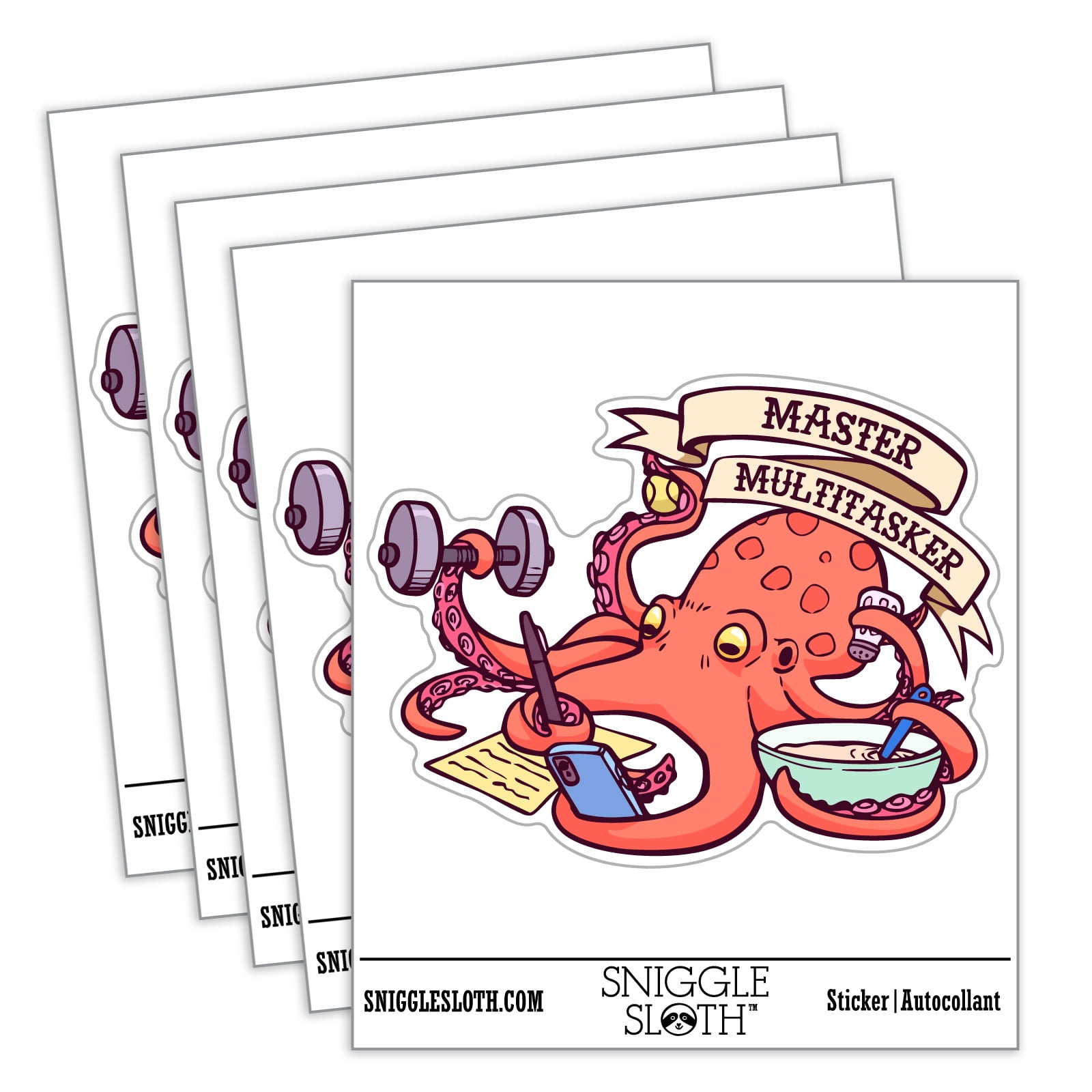 Master Multitasker Multitasking Octopus Tentacles Car Window Bumper ...