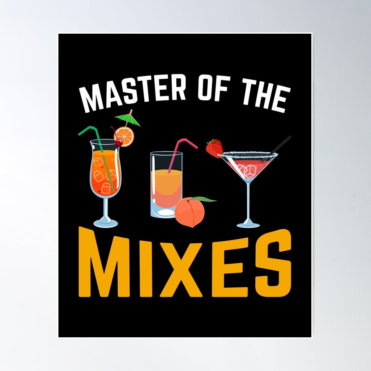 Master Of The Mixes,Cocktail Poster Wall Art, Modern Wall Decor For ...