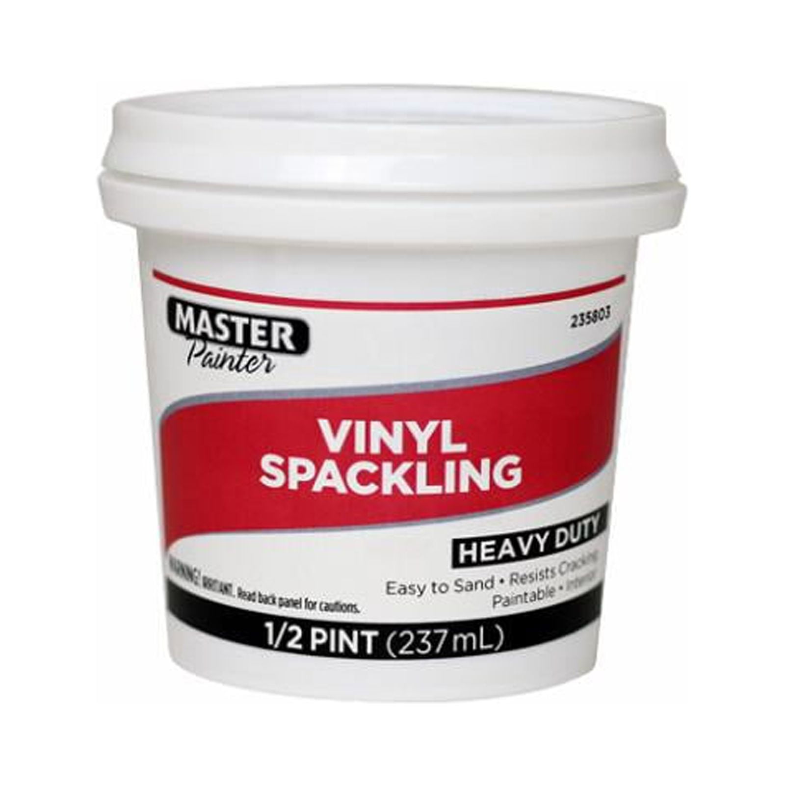 Master Painter 7079808734 Vinyl Spackling Paste, 1/2-Pint - Quantity 12 ...