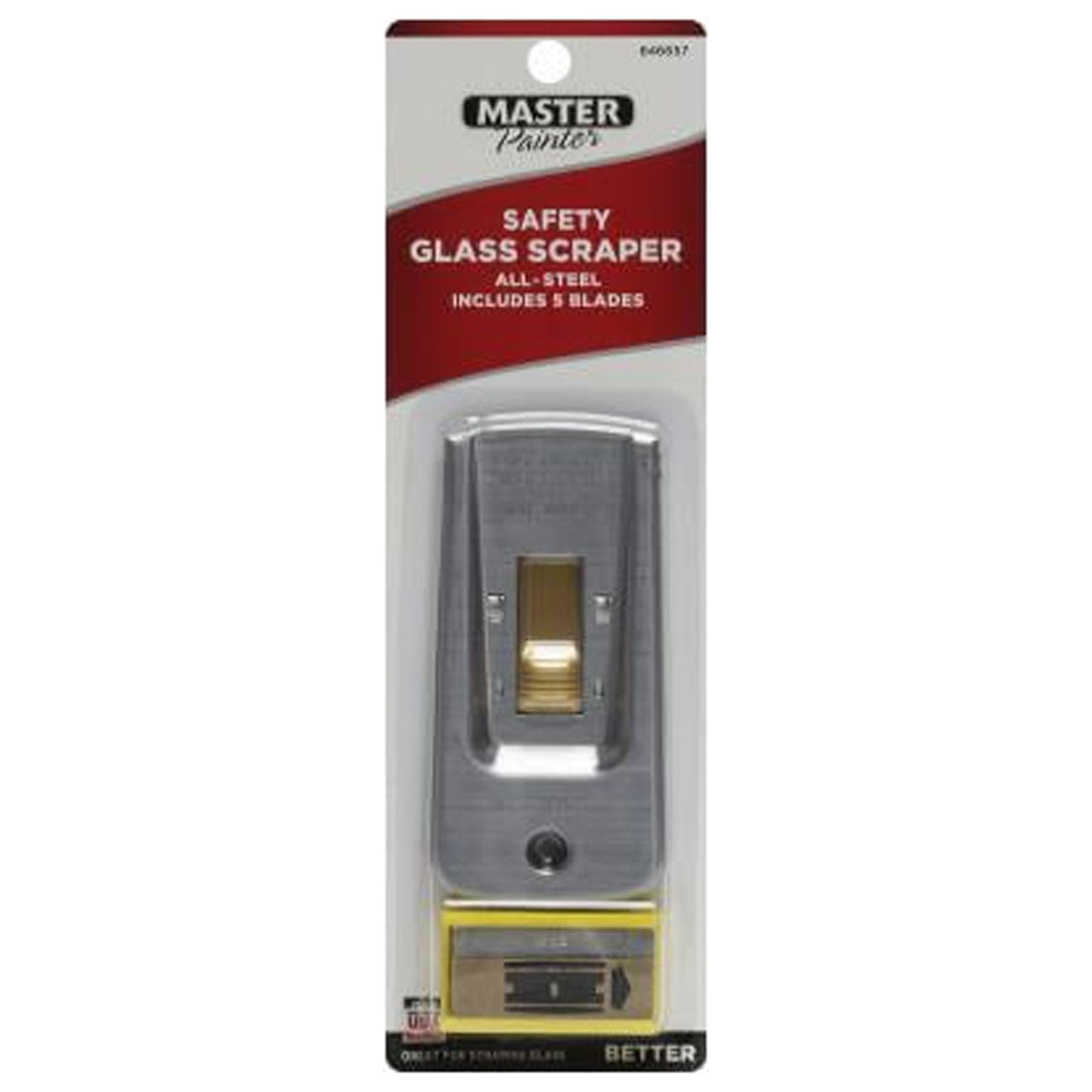 Master Painter GS Steel Safety Glass Scraper With 5 Blades - Quantity ...