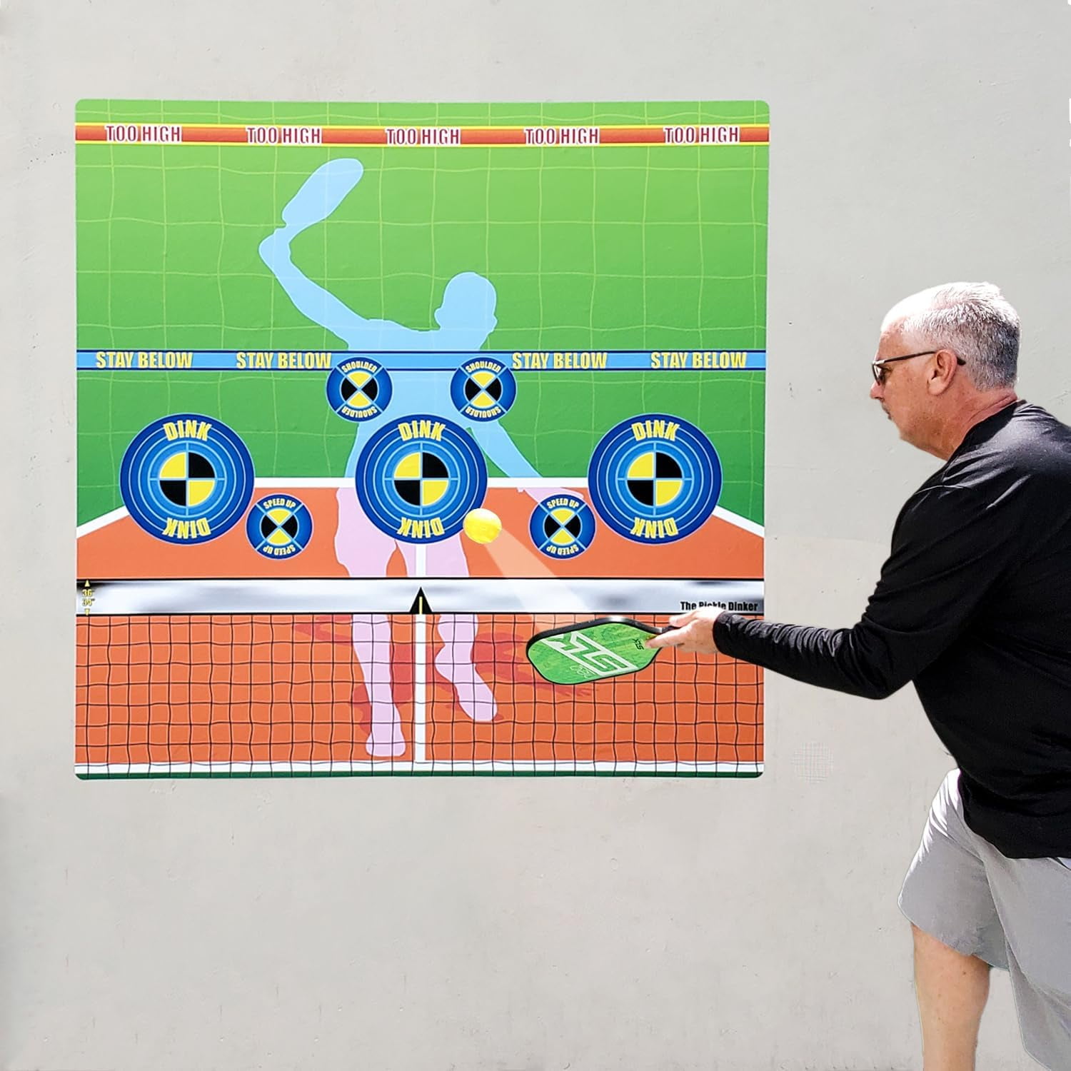 Master Pickleball Training with Our Dink Train Pad - Wall Rebounder Aid ...