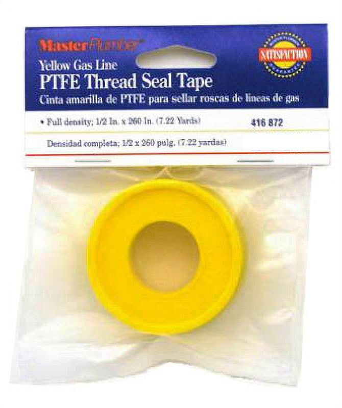 William H Harvey 1/2" x 260" Yellow Gas Line Pipe Thread Seal Tape ...