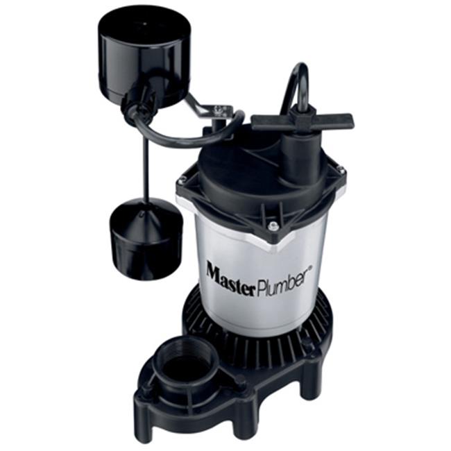 Master Plumber 0.5 HP Sump Pump, Cast Iron & Zinc, 4700 GPH for Home ...
