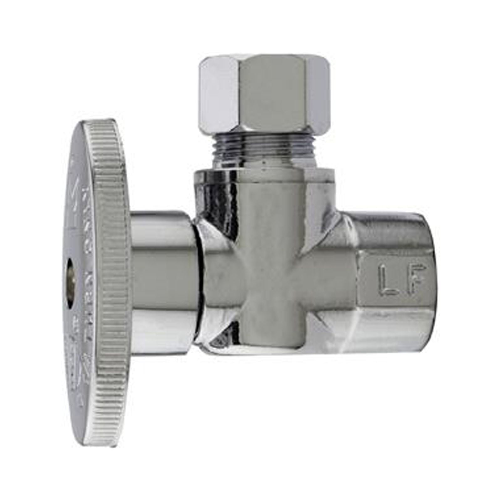Master Plumber MP2047PCLF Angle Supply Stop Valve, 1/4 Turn, Chrome, 3/ ...