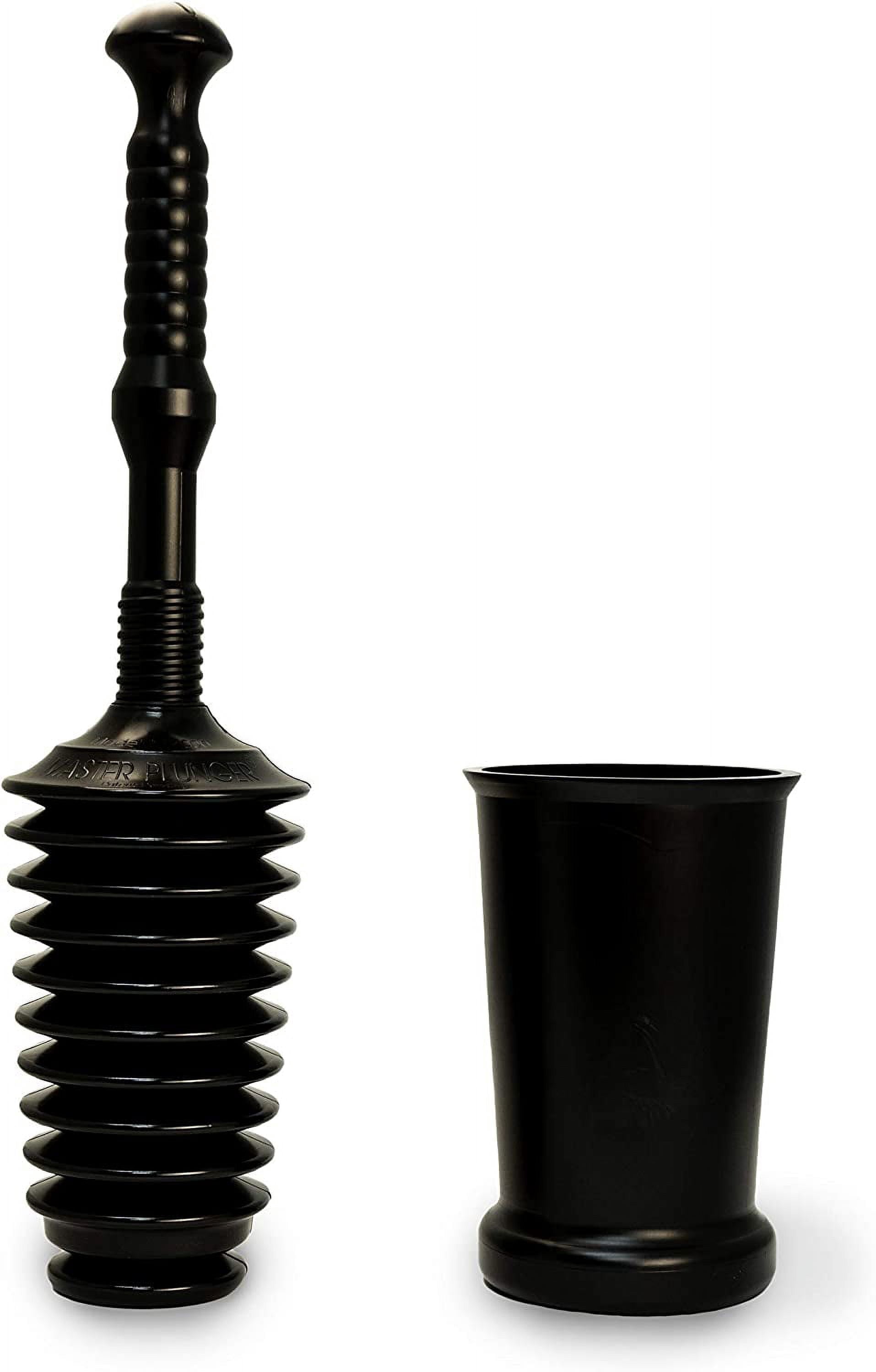 Master Plunger Heavy Duty Toilet Plunger Kit with Tall Bucket, Air ...