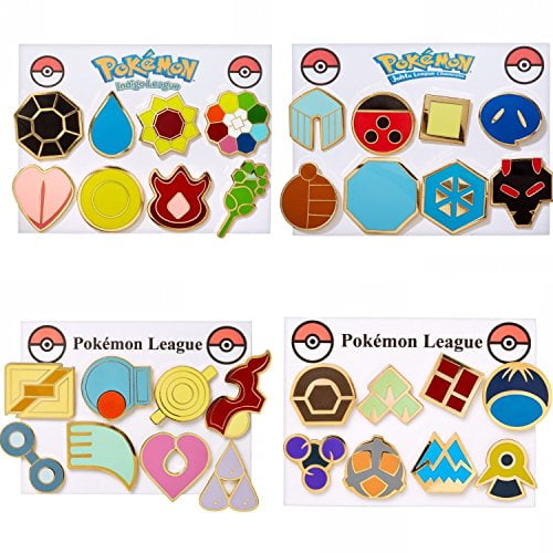 Master Pokemon Badges Set (Kanto, Johto, Hoenn, Sinnoh) Gen 1-4 ...