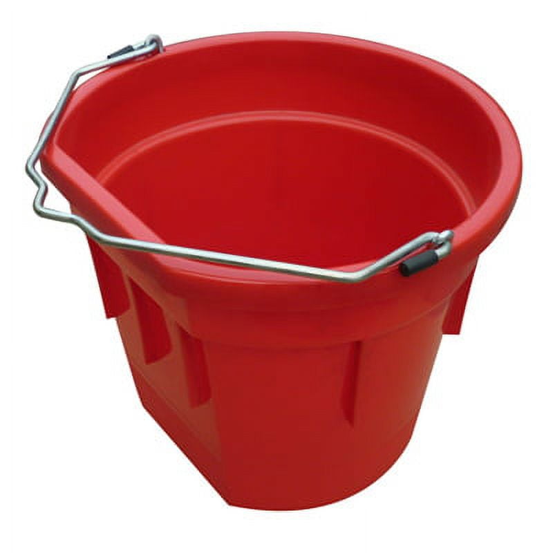Master Rancher 20 QT Red Flat Sided Utility Bucket Polyethylene Resin ...