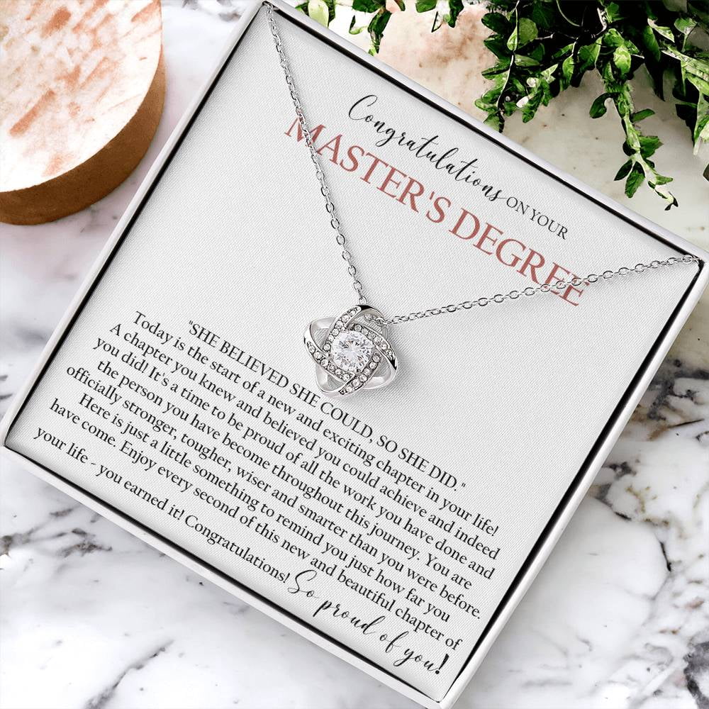 Master'S Degree Graduation Necklace Masters Graduation Her Masters ...
