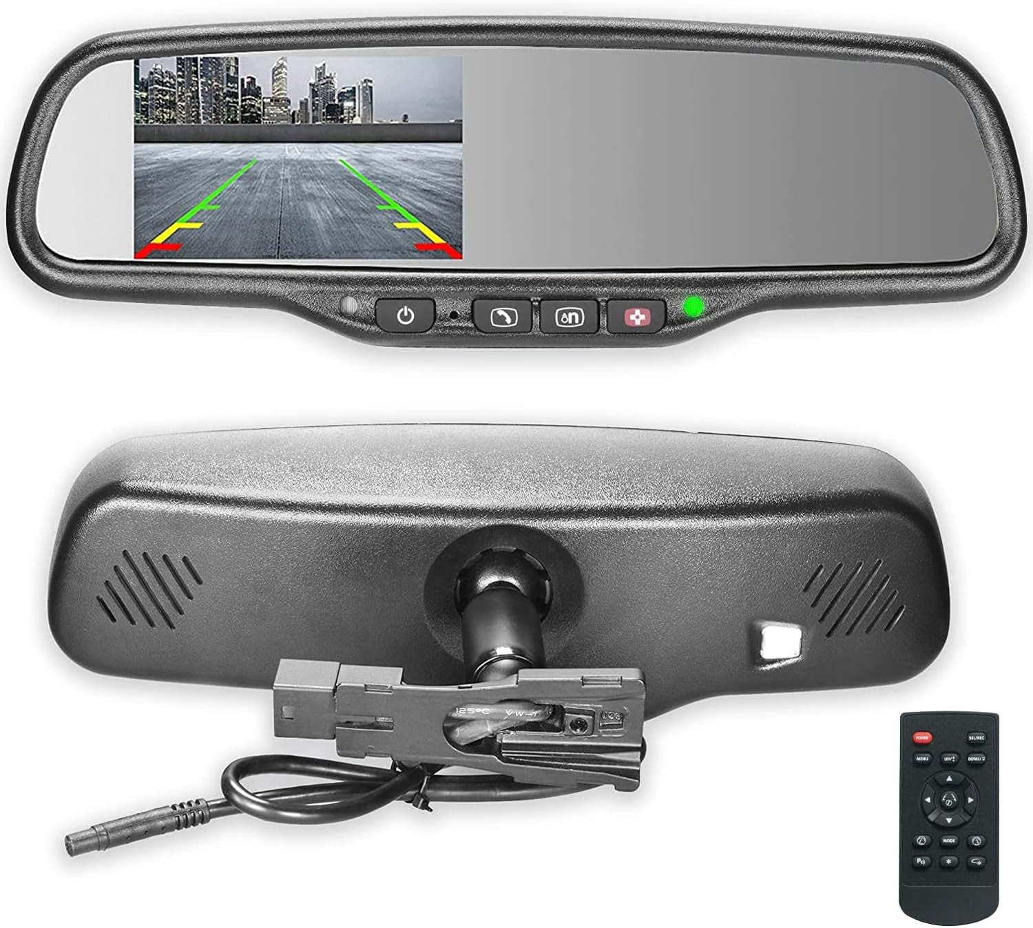 Master Tailgaters Universal OEM Rear View Mirror with 4.3" Auto ...