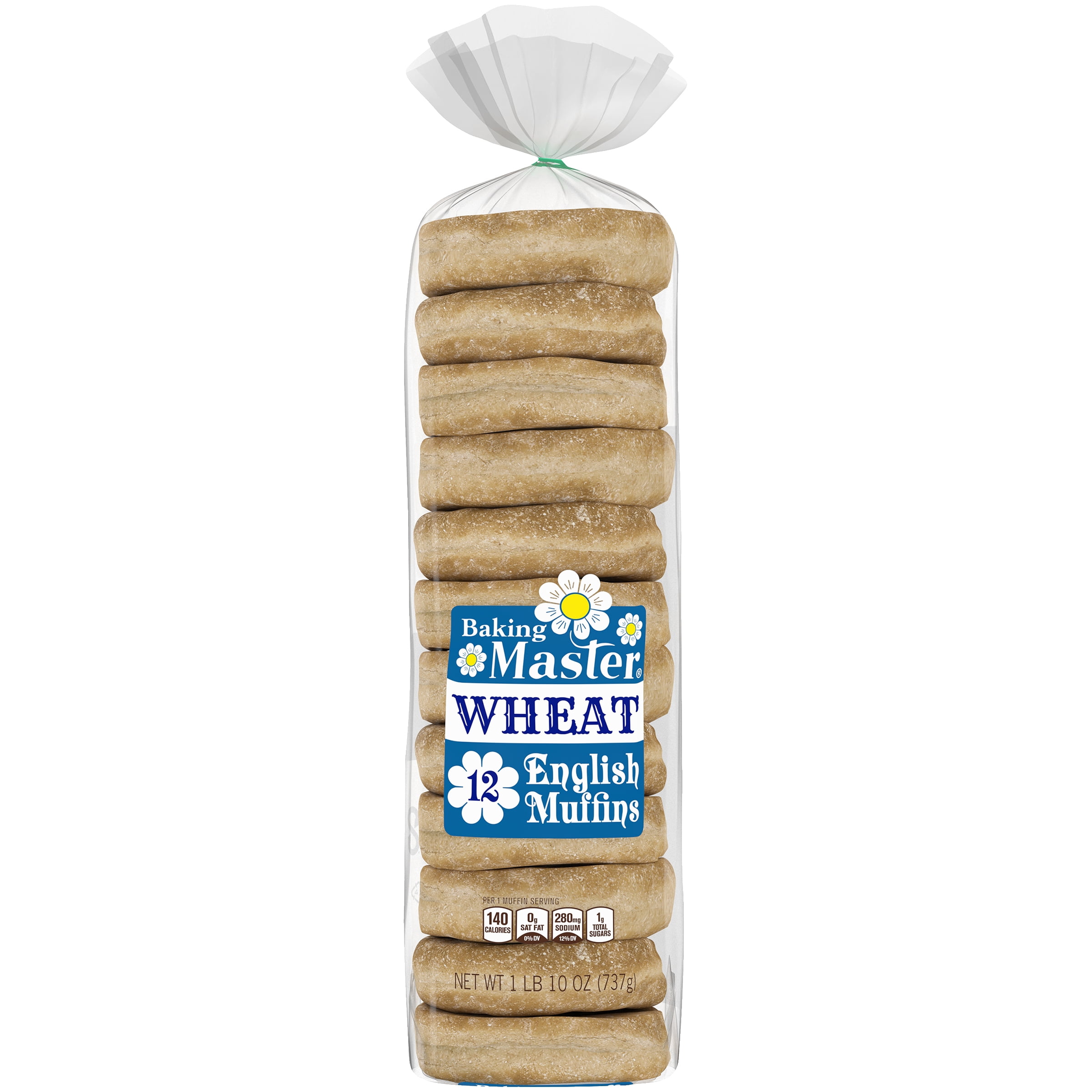Master Wheat English Muffin, 12 Count, 26 oz Bag - Walmart.com