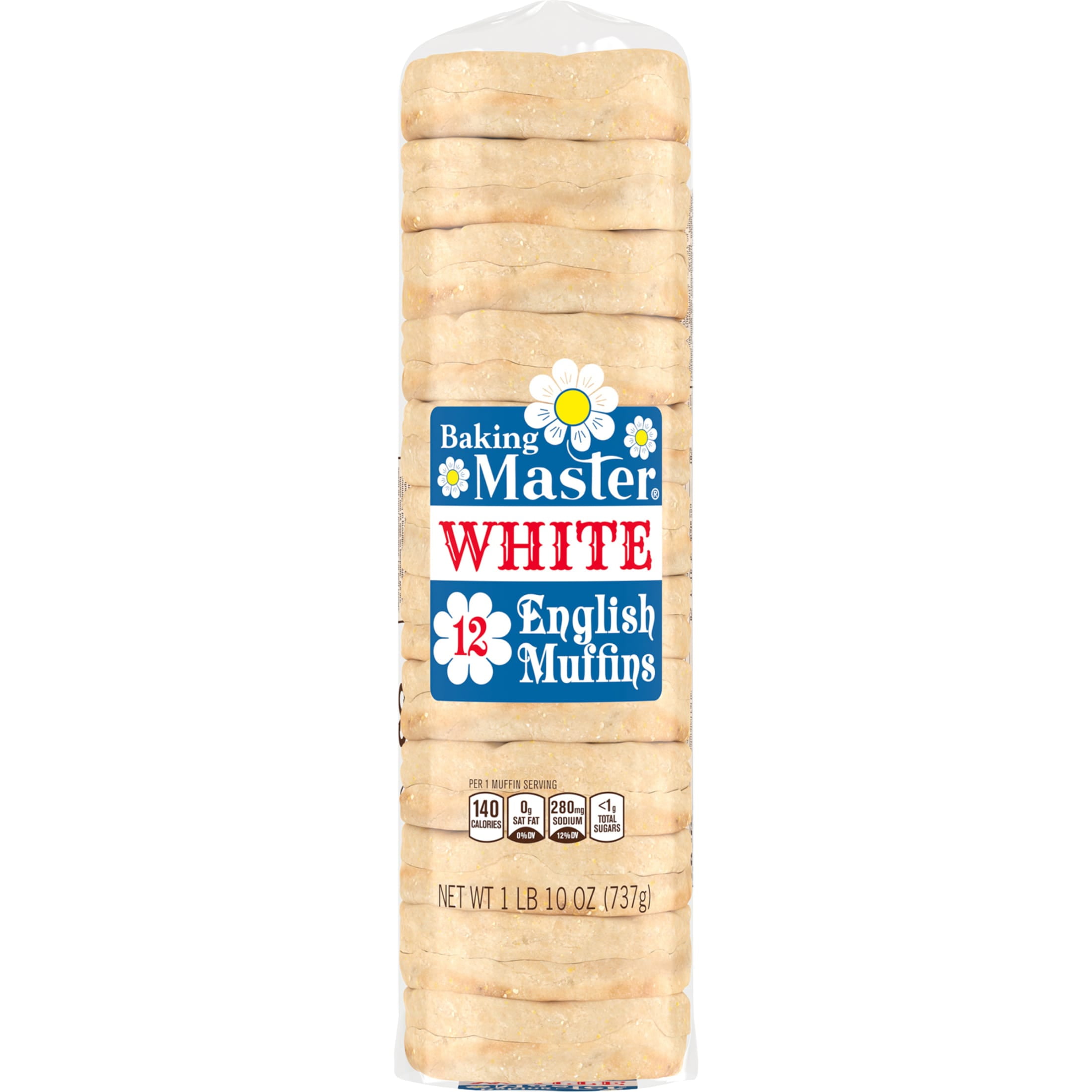 Master White English Muffins, 12 Count, 26 oz Bag - Walmart.com