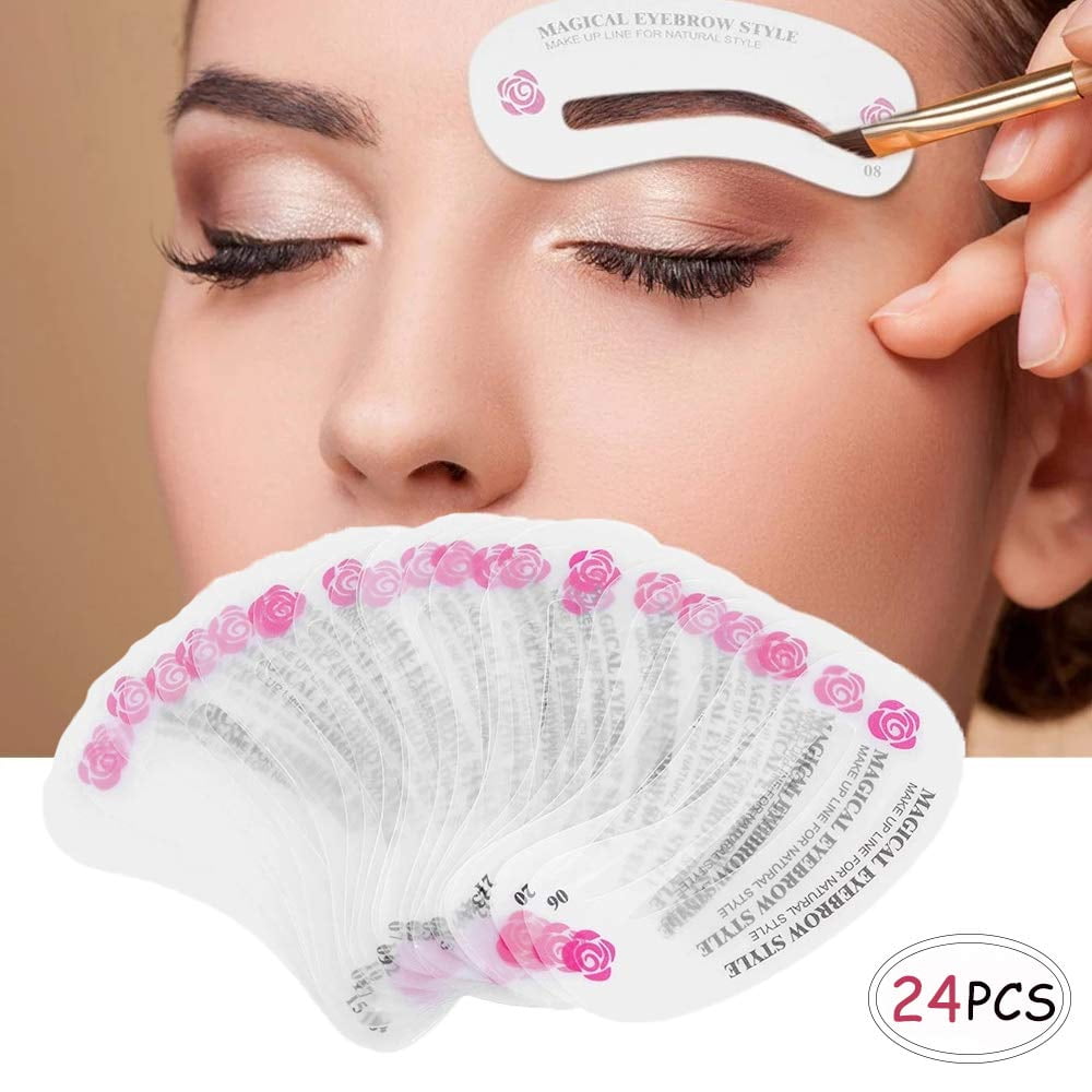 Master Your Brows, 24 Styles Eyebrow Template Kit, Eyebrow Sticker For ...