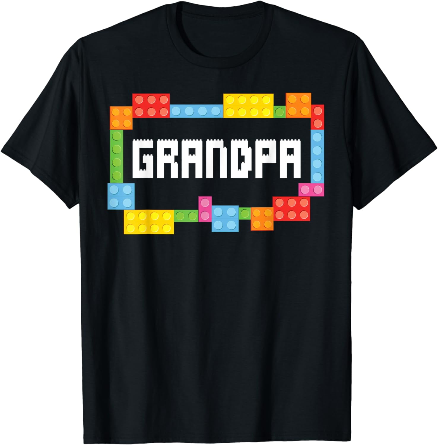 Master builder Grandpa Bricks Blocks Building Family Set T-Shirt ...
