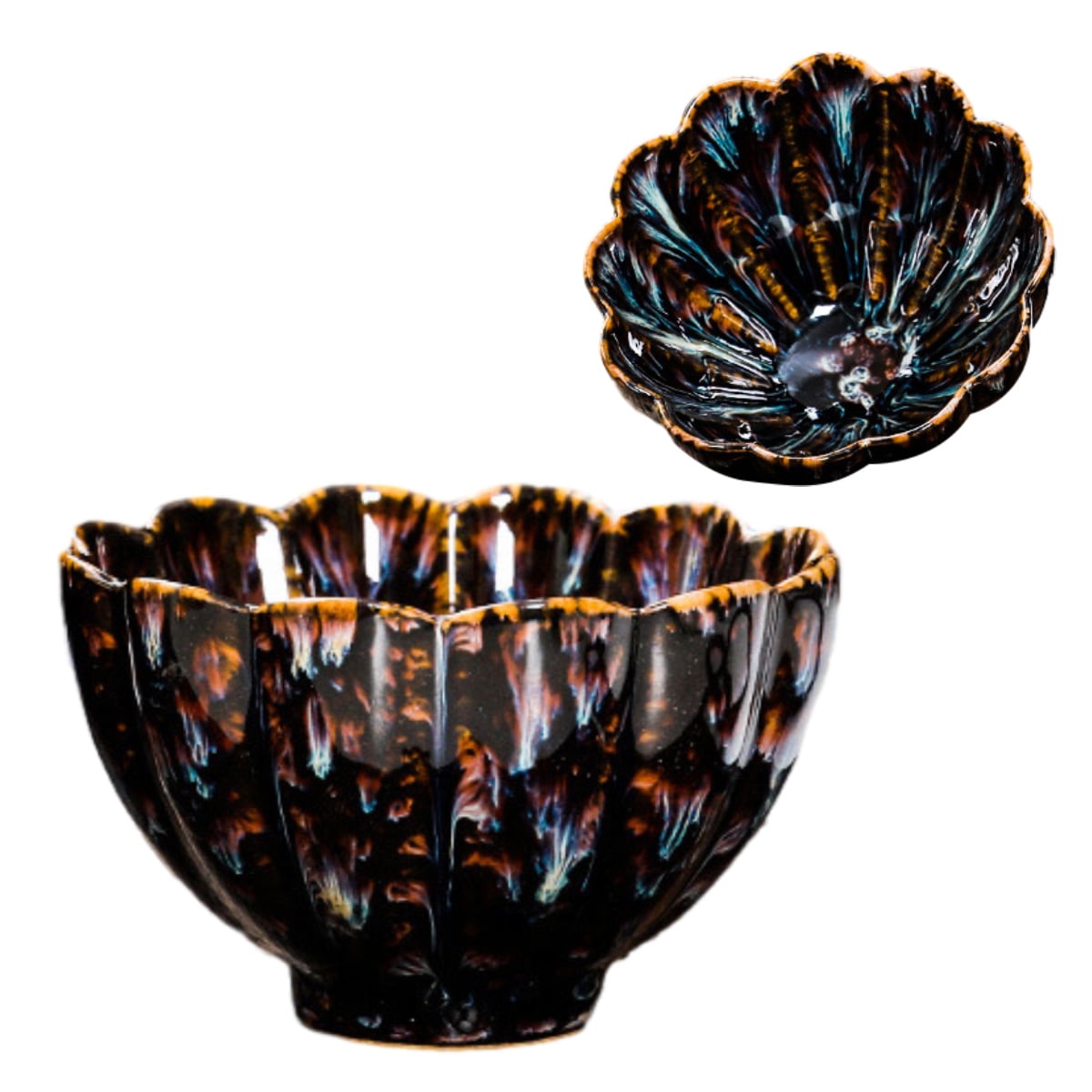 Master cup tea cup, 85ml kiln-turned ceramic single cup, Tianmu Tea Zhan Jianzhan, Kung Fu tea ...