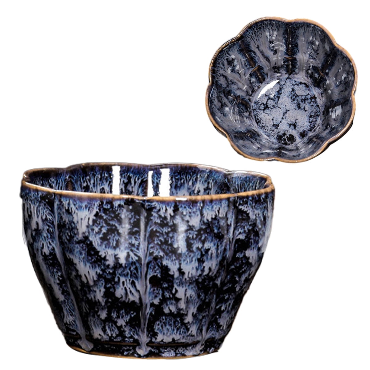 Master cup tea cup, 90ml kiln-turned ceramic single cup, Tianmu Tea Zhan Jianzhan, Kung Fu tea ...