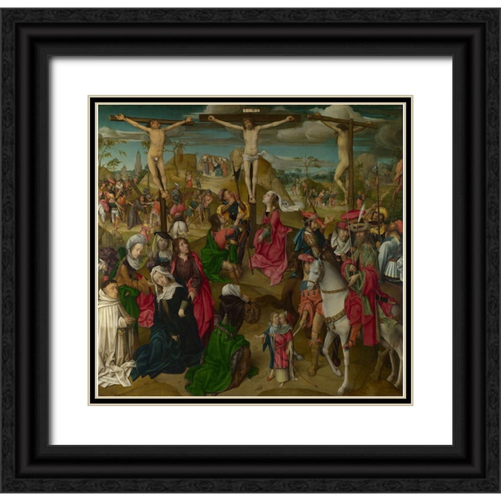 Master of Delft 21x20 Black Ornate Wood Framed with Double Matting ...